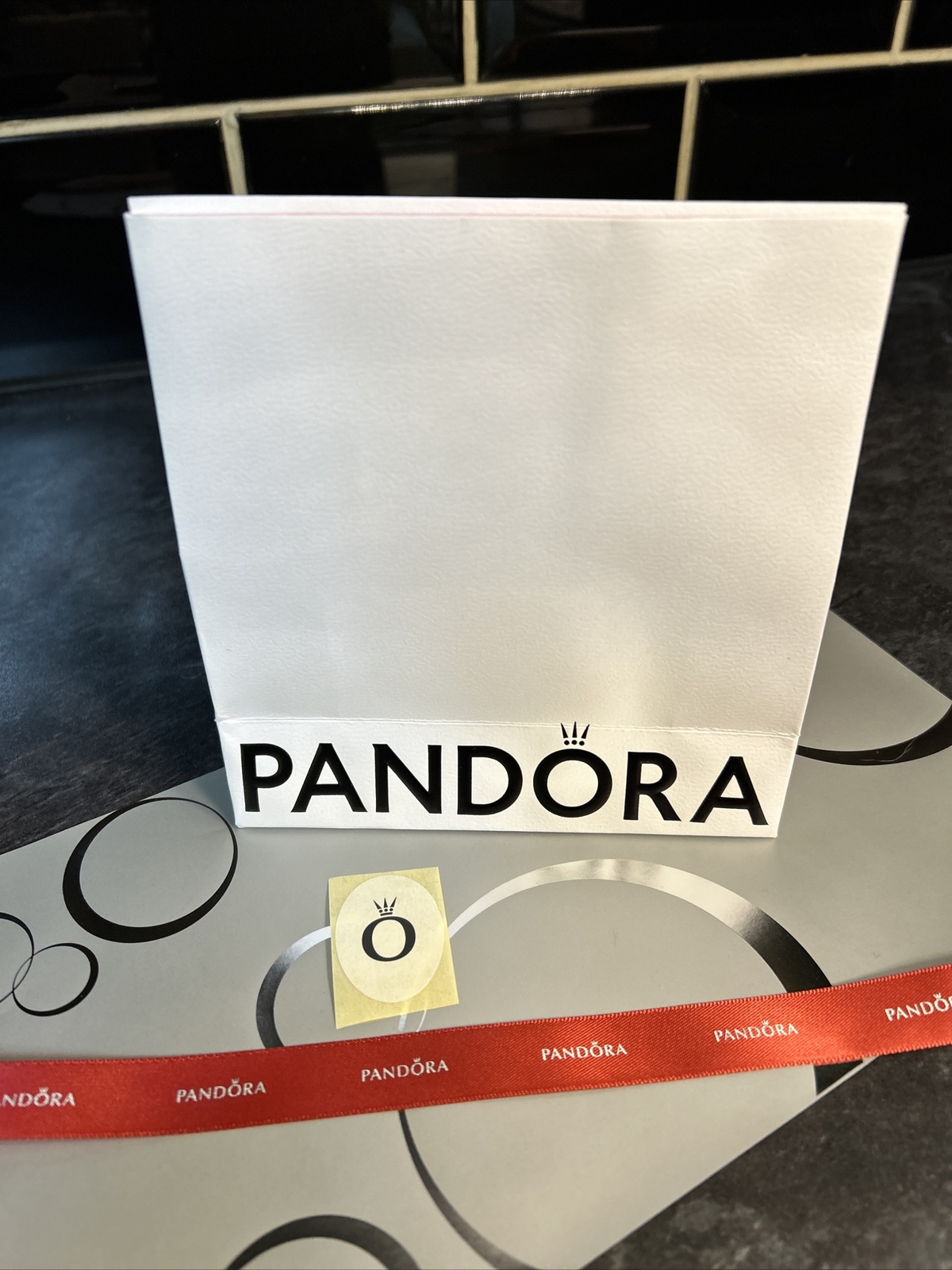 Genuine Pandora Multi Charm Box Gift Bag Wrapping Paper Sticker Ribbon ...