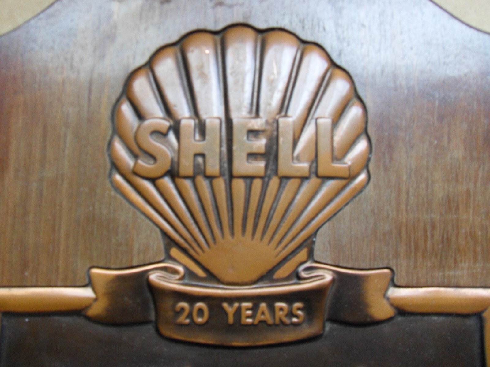 RARE 1950s VINTAGE “SHELL OIL CO” AWARD of MERIT for 20 Years of VALUED ...