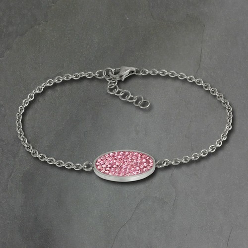 Amello Bracelet Femme Ovale Acier Inoxydable Rose Bijoux ESAS01A | eBay