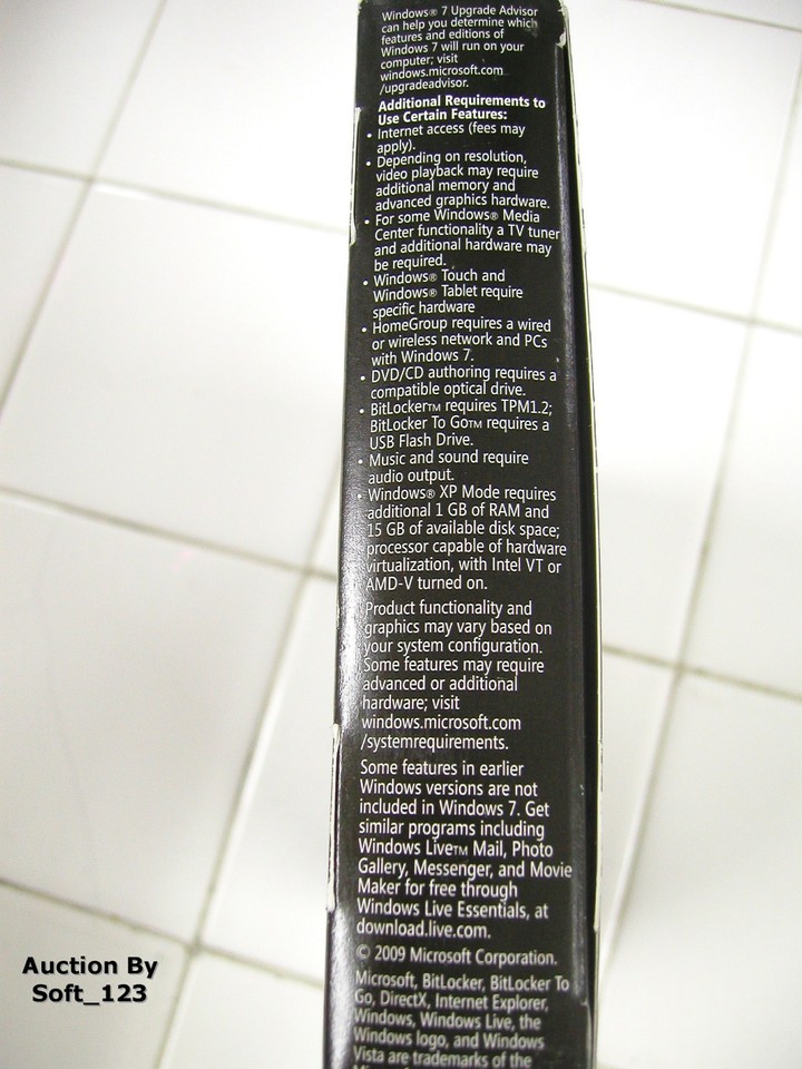 Microsoft Windows 7 Ultimate 32 Bit and 64 Bit DVDs MS WIN Full Retail ...