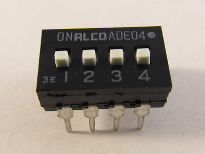 10 Stückpcs. ADE04A (ADE04) - ALCO 4pol DIP-Schalter Switch ...