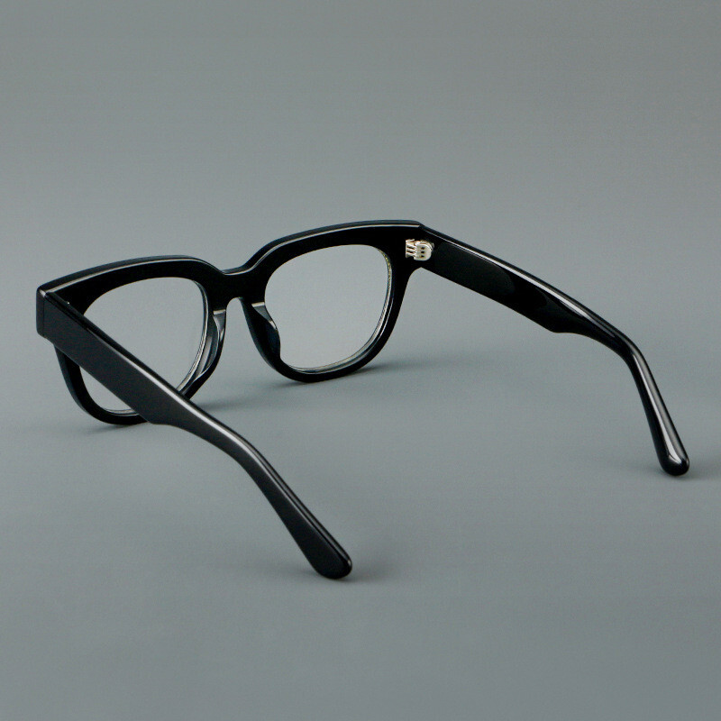 Thick Acetate Eyeglass frames Full Rim Business Men Retro Glasses Black ...