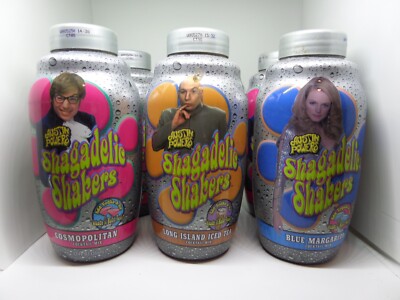 Lot of 6 Vintage Austin Powers Shagadelic Shaker Cocktail Drink Mix ...
