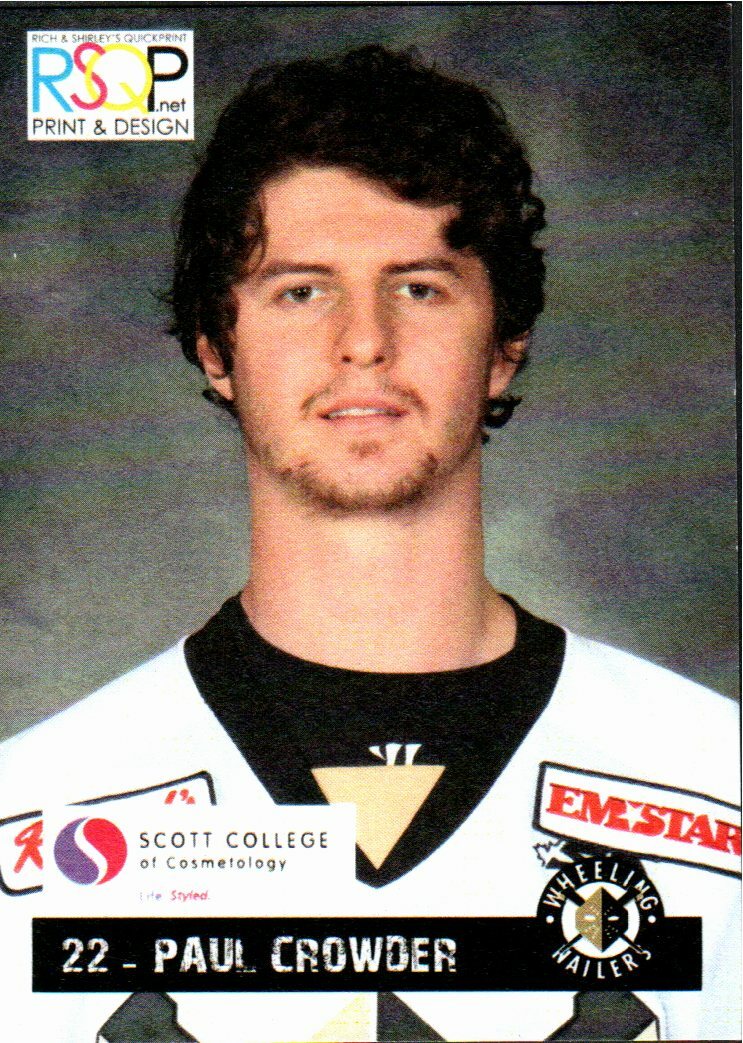 Paul Crowder 2012-13 Wheeling Nailers SGA | eBay
