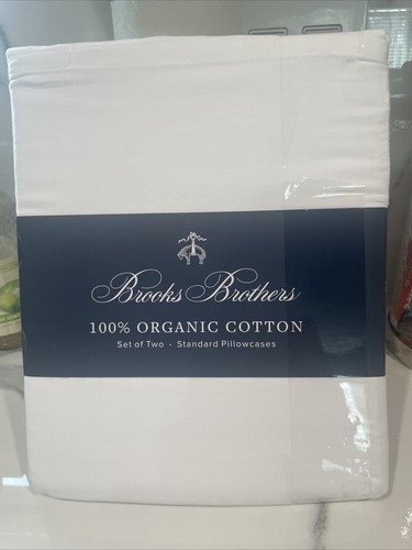 Brooks Brothers Set Of Two 100% Organic Cotton Standard Pillowcases ...