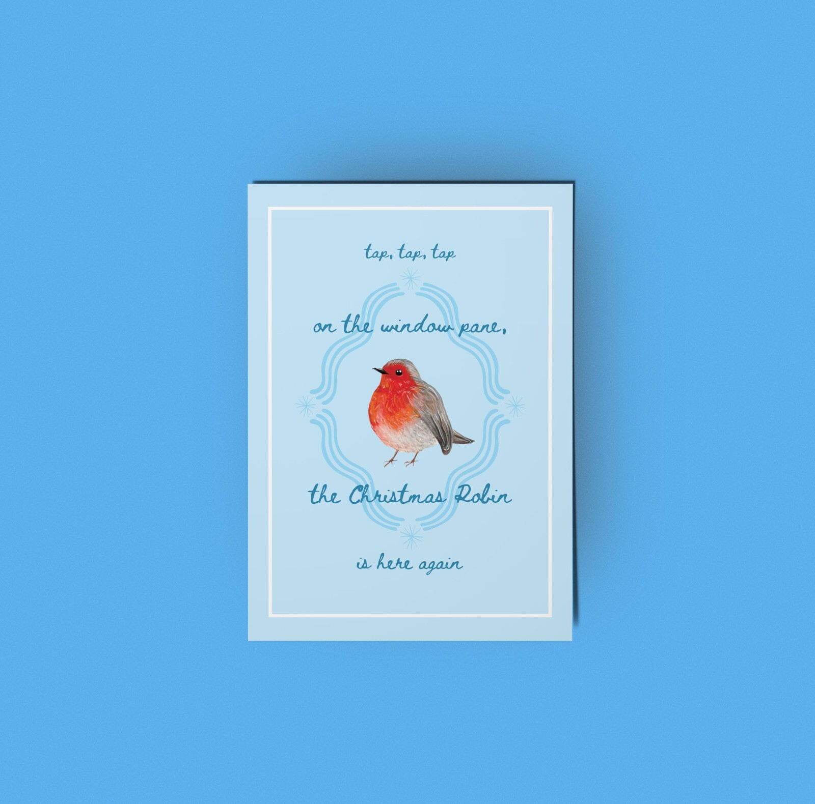 Reindeer & Robin Christmas Cards Pack of 12 Handmade by Rose Line | eBay