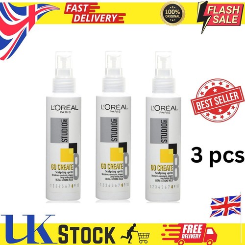 3 x L'Oreal Studio Line Go Create Sculpting Spritz 150ml | eBay UK