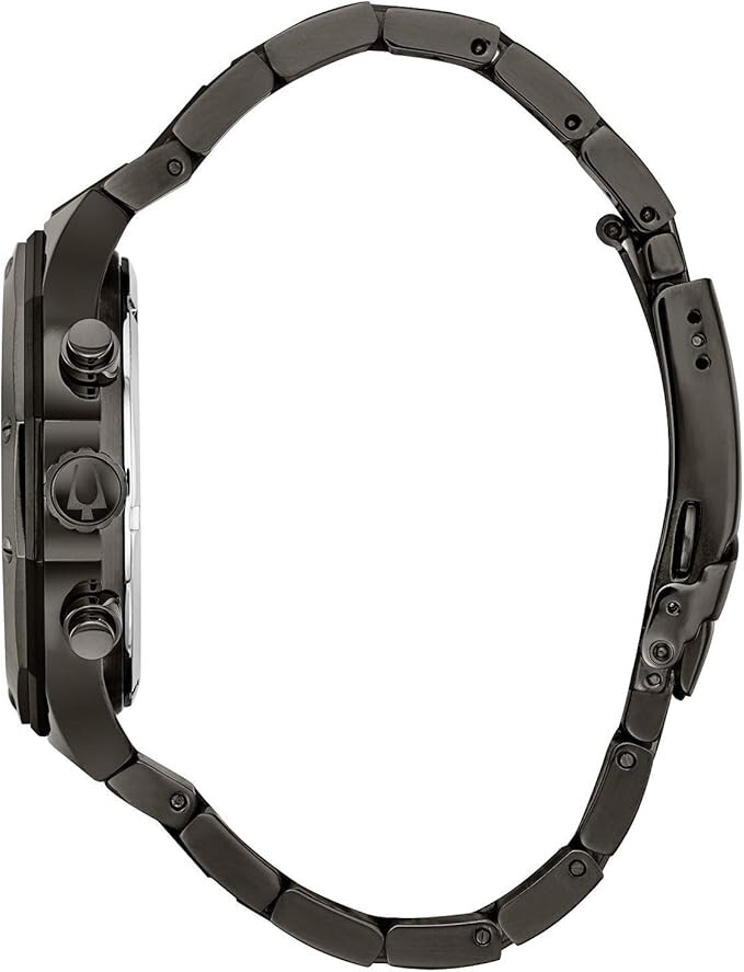 BULOVA 98A217 BLACK CHRONOGRAPH DIAL BLACK STAINLESS STEEL BRACELET ...