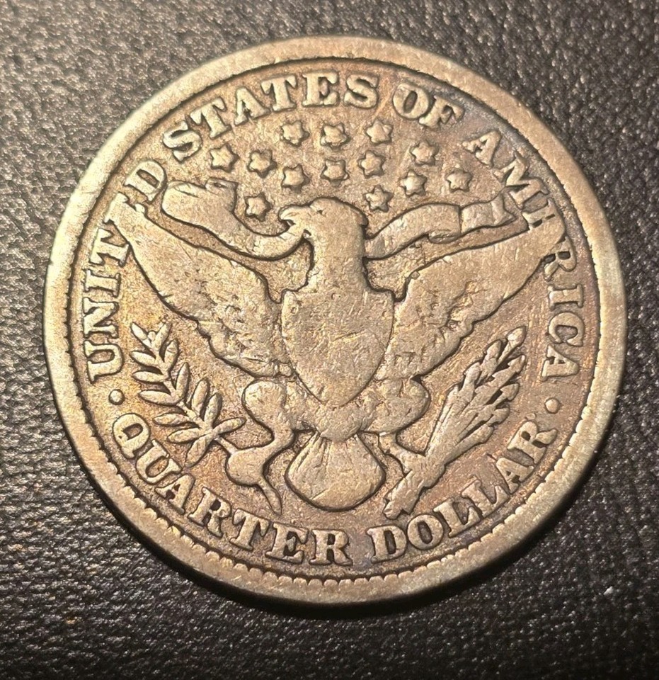 1898-P FULL RIM GOOD BARBER QUARTER | eBay