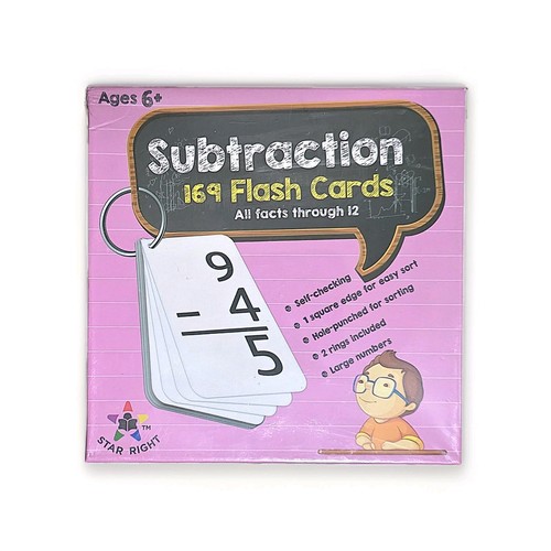 Star Right Education Subtraction Flash Cards, 0-12 (All Facts, 169 ...
