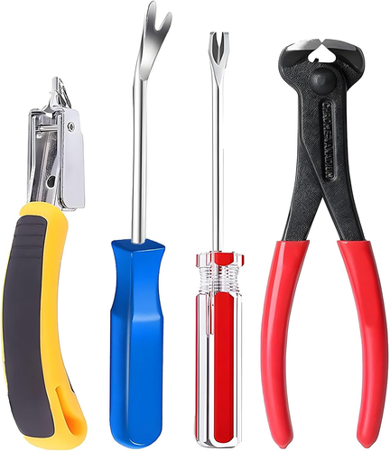 Upholstery Staple Remover Tool Set, Tack Puller & Nail Remover (4 Pcs ...