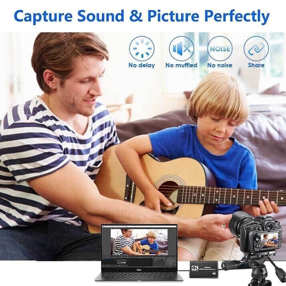 4K Audio Video Capture Card, USB 3.0 HDMI Video Capture Recording ...