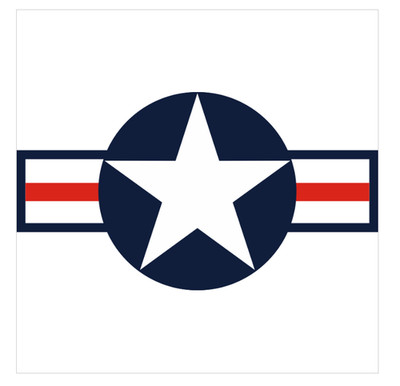 5" aircraft star 1947-present dark blue bumper sticker decal usa made ...