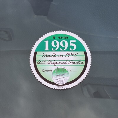 1995 Green Tax Disc Replacement Retro Vinyl Sticker Decal For Car ...