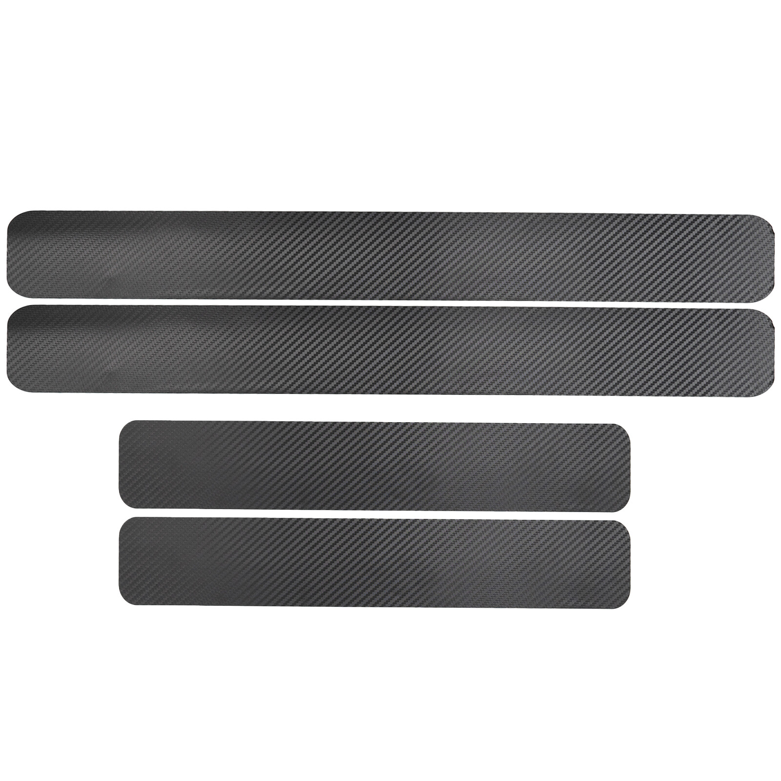 4PCS Black Rubber Door Scuff Sill Cover Panel Step Protector For Car ...