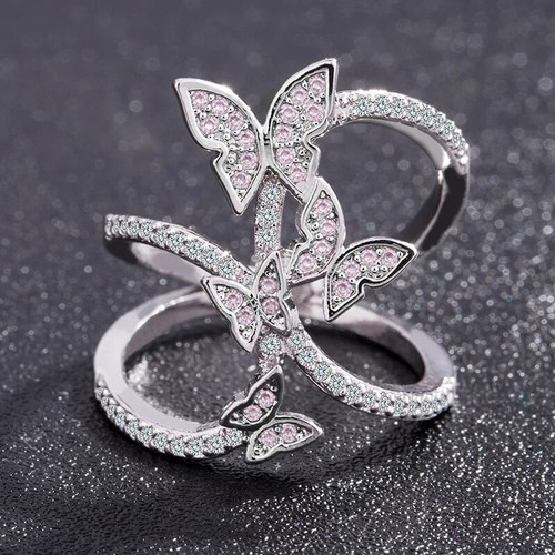 Pretty Butterfly Design With Prong Set 1.08TCW Pink Tourmaline ...