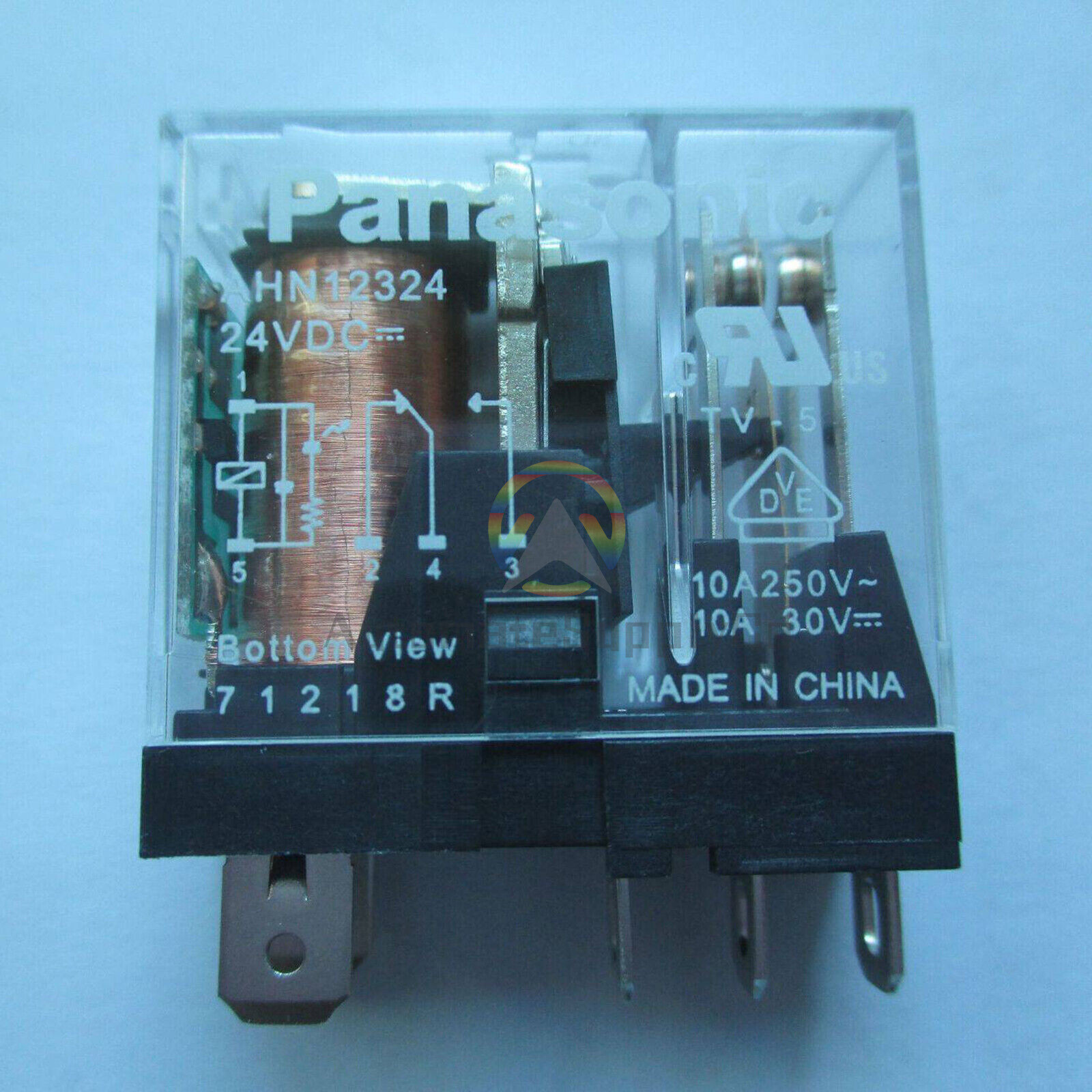 10PCS NEW For Panasonic AHN12324 24VDC 10A 250V Intermediate Relay 5 ...