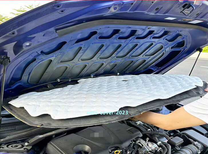 white Engine Hood Insulation Pad Soundproof Heat For Toyota Camry 2018 ...