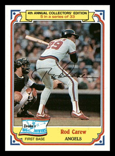1984 Topps Drake's Rod Carew HOF California Angels #5 Mint | eBay