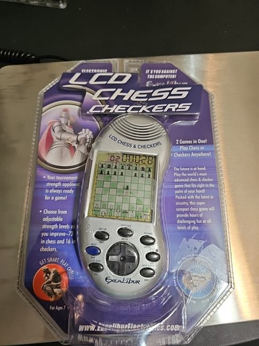 Excalibur LCD Chess & Checkers Electronic Handheld Game New 375-2-CS ...