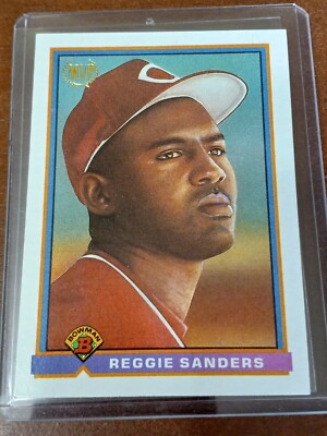 1991 Bowman Reggie Sanders #537 Rookie RC Reds Cardinals | eBay