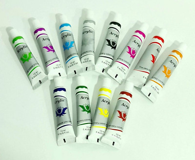 Acrylic Paint Assorted Colour Water Based Paint Set Artist Art Crafting ...