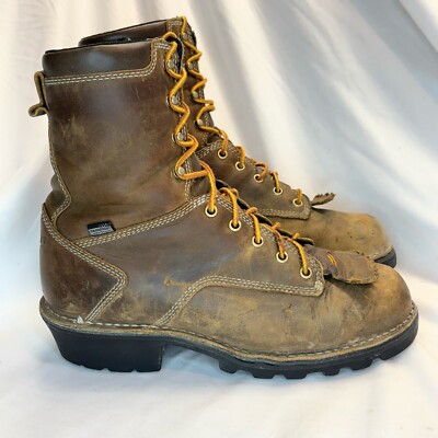 DANNER® LOGGER 8" BROWN WATERPROOF WORK BOOTS 15439 - SIZE 9D | eBay