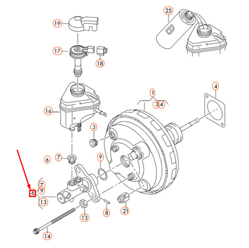 NEW AUDI Q7 4L BRAKE MASTER CYLINDER LHD 7L8611019F ORIGINAL NO DUTY TO ...