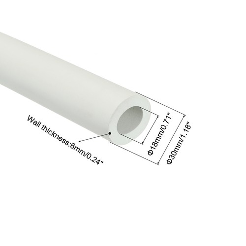 2pcs 2m Pipe Insulation Tube 18mm ID 30mm OD Foam Tubing, White | eBay