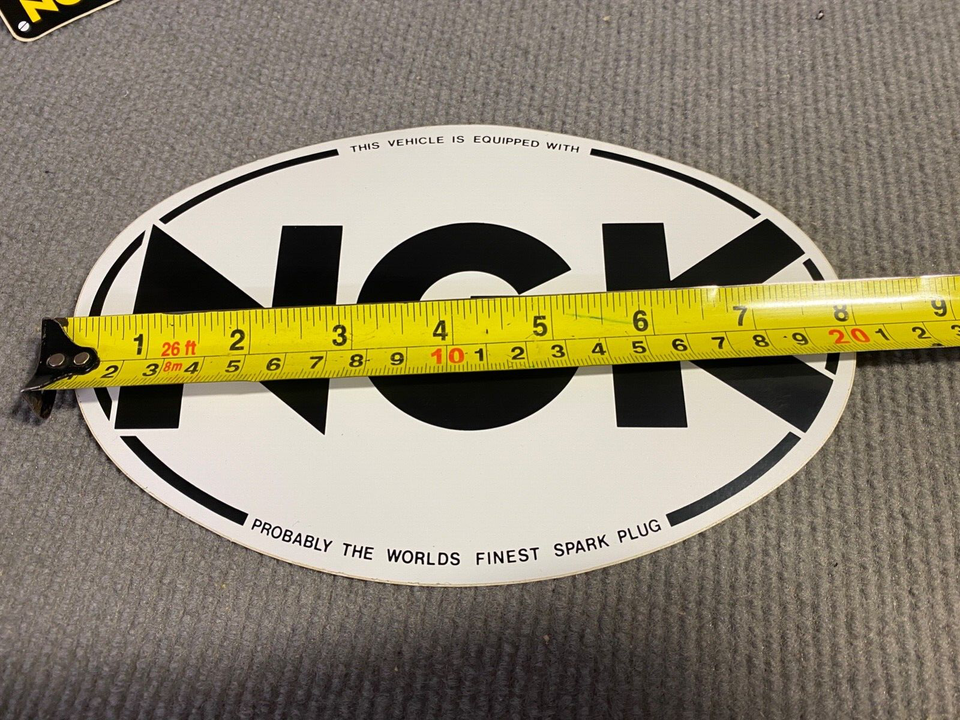 VINTAGE F1 RACE SPONSOR'S STICKER DECAL NGK SPARK PLUGS ORIGINAL 1970s ...