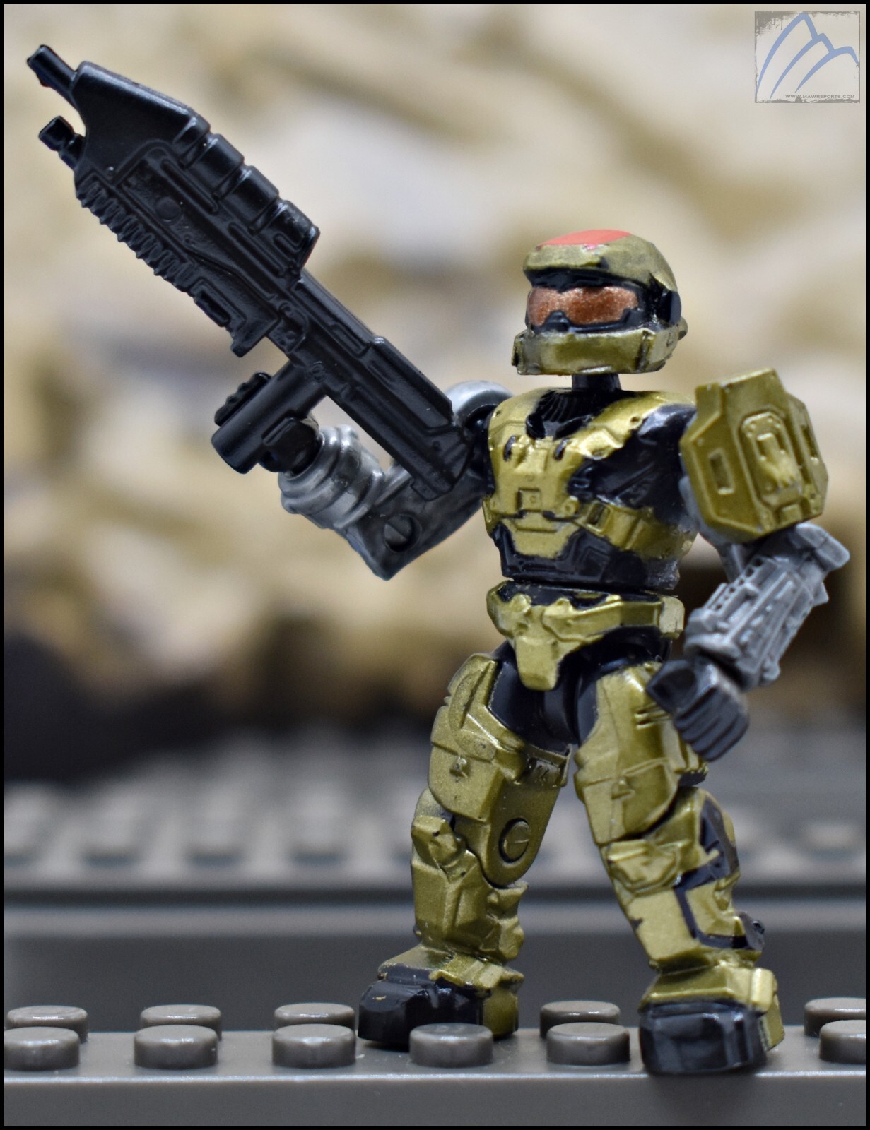 HALO MEGA BLOKS UNSC GOLD SPARTAN GRENADIER ALT BODY MARK V MINI FIGURE ...