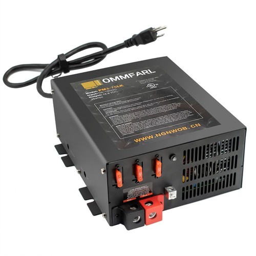 RV Battery Charger 75 Amp 12V Power Supply with Built-in 3 Stage RV ...