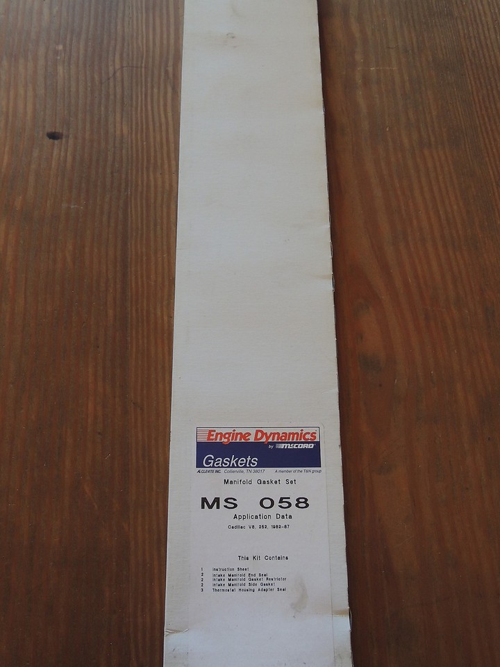 McCord Engine Dynamics MS058 Intake Manifold Gasket For Cadillac 252 ...