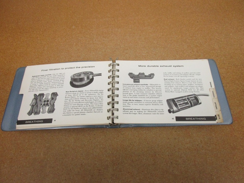 1963 Oldsmobile dealer album data facts sales book Starfire F85 Jetfire ...