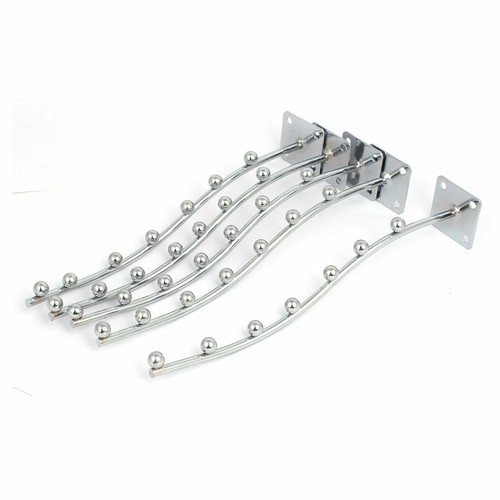 Wall Mount Waved Waterfall Hanger Rack 7 Beads Garment Display Hooks ...