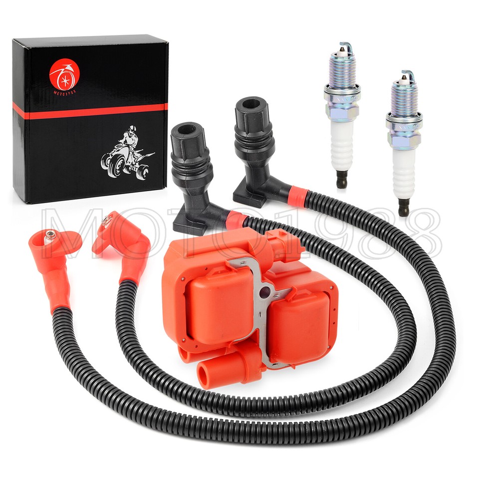 for Polaris RZR S 800 Ignition Coil & Spark Plug w/Wire Cap 2011 2012 ...