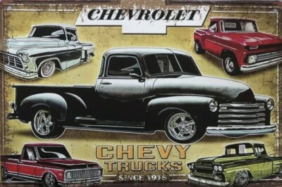 CHEVY Chevrolet Garage Rustic Vintage Metal Tin Signs Man Cave, Shed ...