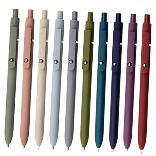 Gel Pens, 10 Pcs 0.5mm Fine Point Smooth Writing Pens High 10 Pcs Mixed ...