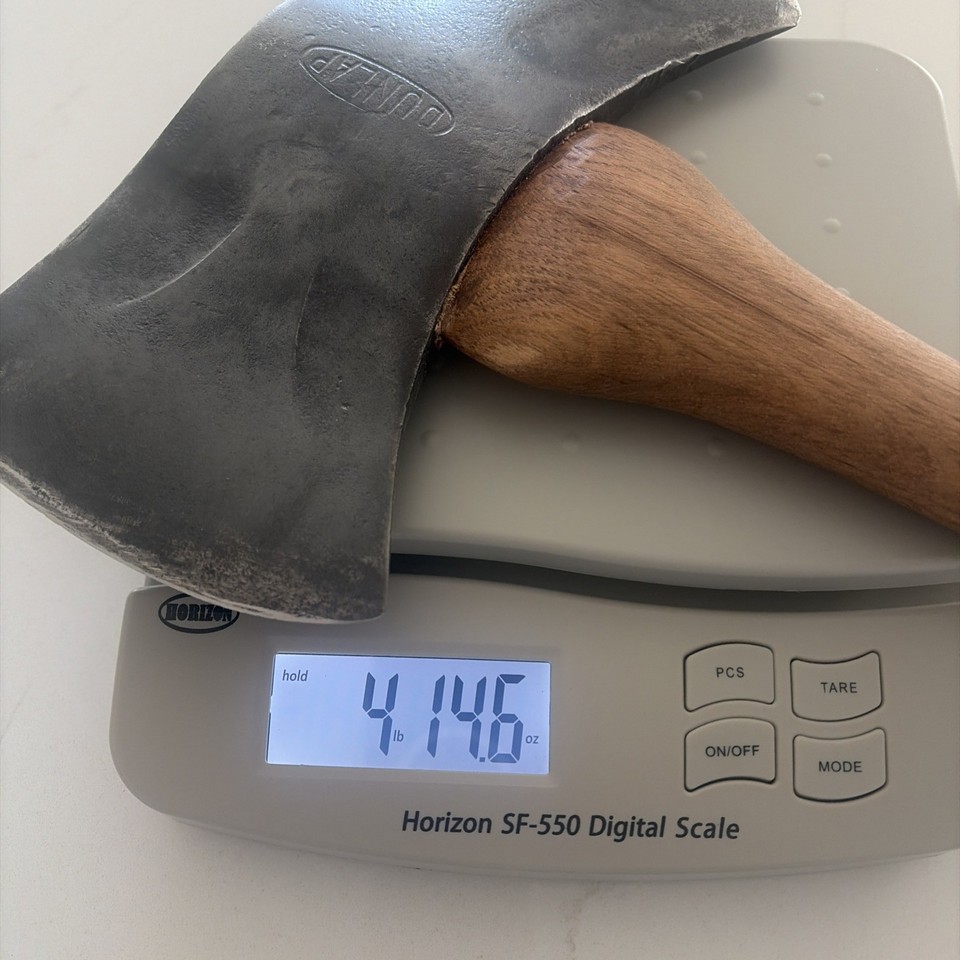 Vintage DUNLAP 4 LBS Double BIT SWAMPING AXE HEAD PHANTOM BEVELS OVAL ...