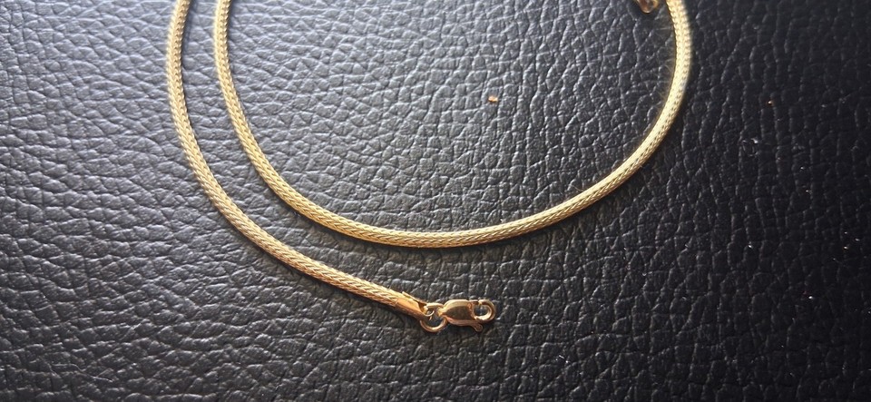 Vintage Midas 14K Yellow Gold 2.0mm Mesh (Snake) Chain Necklace 17.75 ...