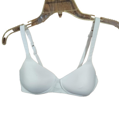 Barely There Solid White Bra Full Cover Adj. Strap Wireless 38B | eBay