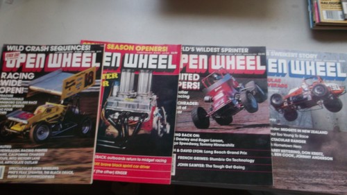 1984 VINTAGE OPEN WHEEL MAGAZINES 4 ISSUES STOCK CAR RACING DIRT TRACK ...