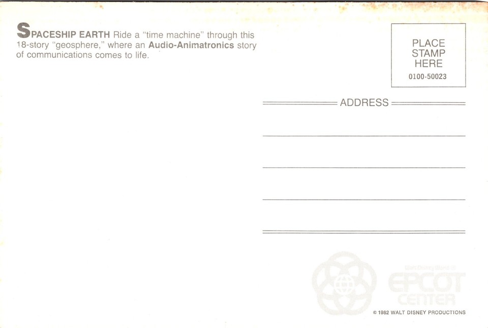 Spaceship Earth Epcot Center Orlando Florida FL Continental 6x4 ...
