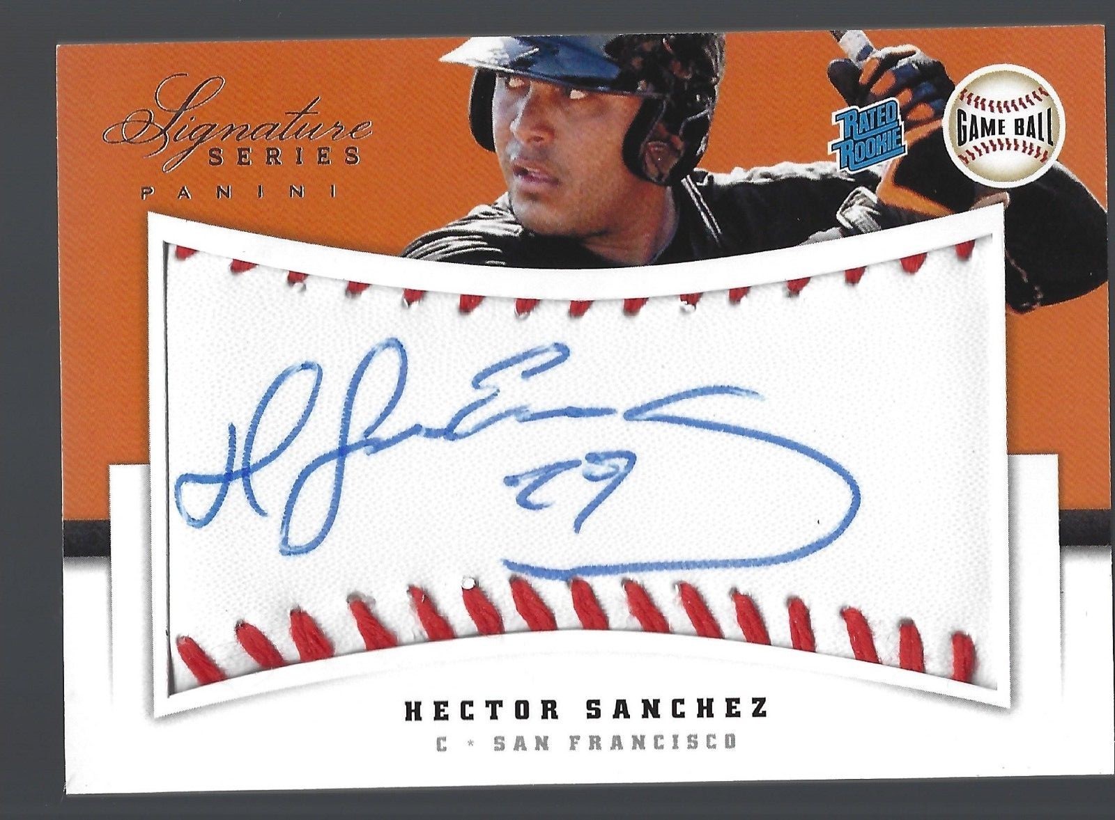 2012 Panini Signature Series Rookies Game Ball Signatures #119 Hector ...