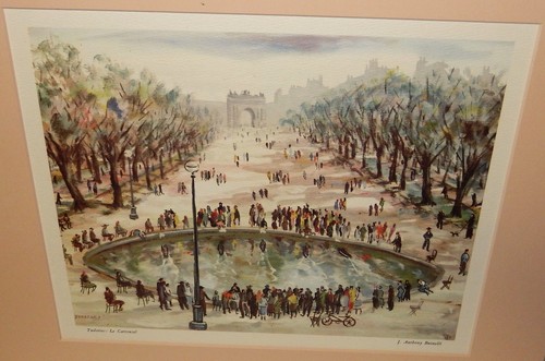 Joseph Anthony Buzzelli "Tuileries Le Carrousel" color lithograph | eBay