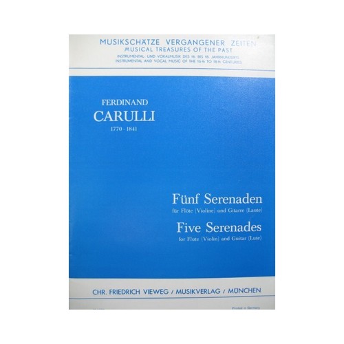 CARULLI Ferdinand Five Serenades Flute ou Violon Guitare | eBay