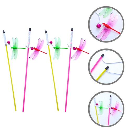 4 Pcs Katzen-Teaser Kätzchen Zauberstab Katzen-Teaser-Tool Spielt ...