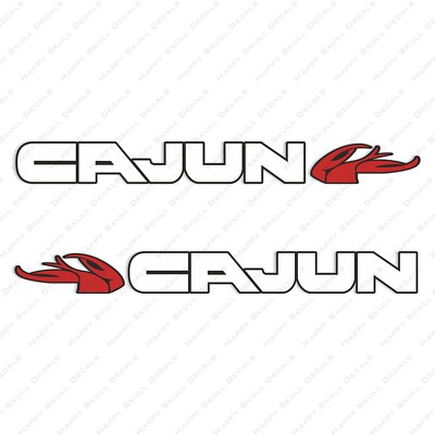 CAJUN BASS BOAT DECALS STICKERS Set of 2 18" LONG ver.2 | eBay