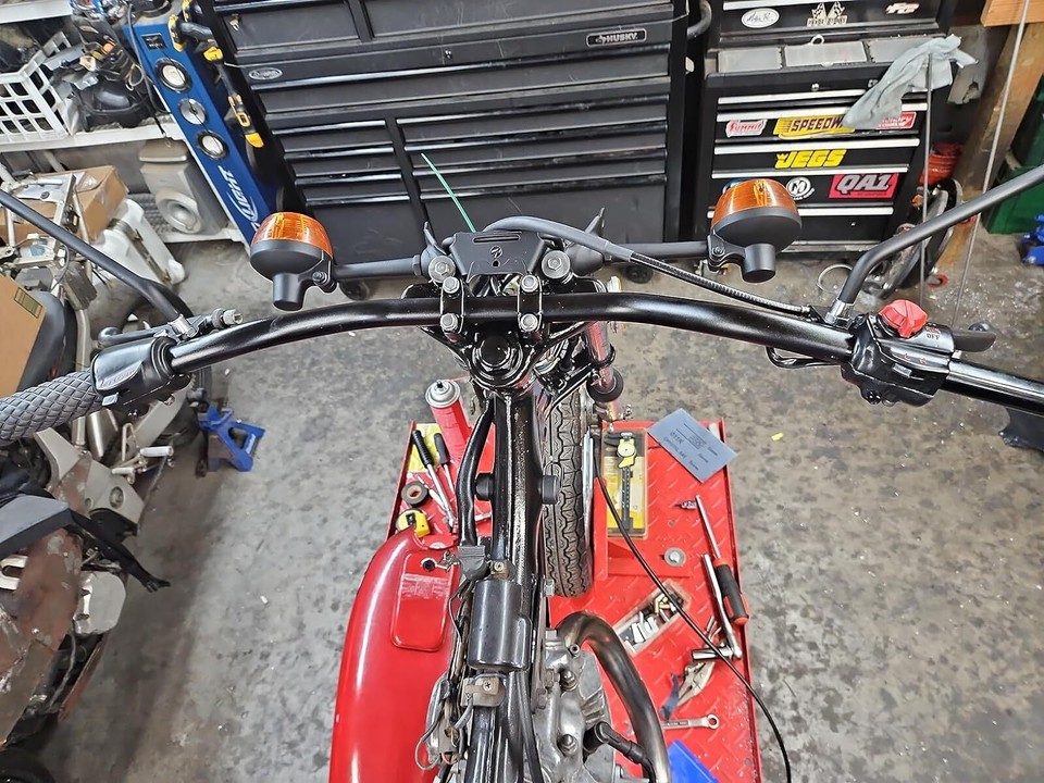 Black Motorcycle Handlebar 7/8" 22mm Handle Bars For Honda CB500 CB500X ...