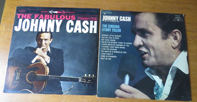 Lot of 2 Johnny Cash RECORD ALBUMS LPS Singing story teller The ...